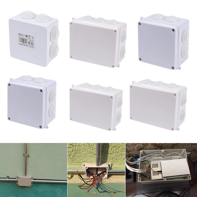 PLASTIC IP65 JUNCTION Box Indoor Wire Shell Power Case Electric Control ...