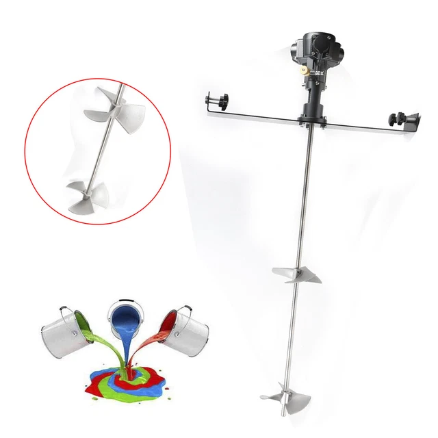 PNEUMATIC PAINT MIXER Stand 50 Gallon For Tank Barrel Stainless Steel ...