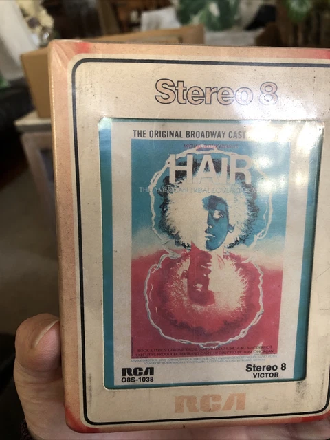 STEREO 8 TRACK Cartridges HAIR- Original Broadway Cast Recording NEW ...