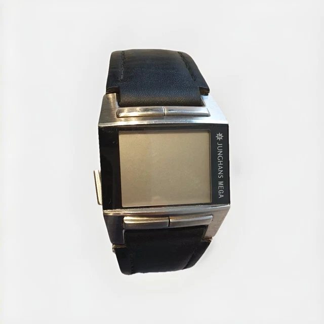 HERREN ARMBANDUHR JUNGHANS Mega 1000 Funkuhr Digital 38mm 26/4500 ...