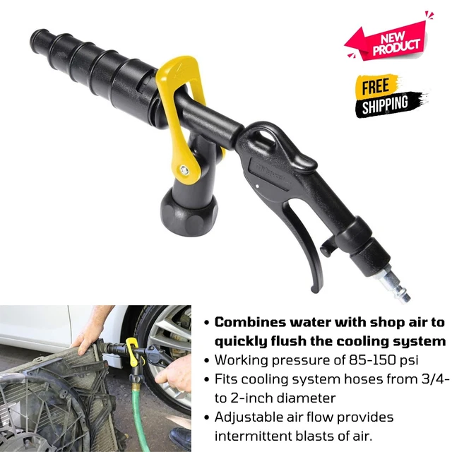 COMBO AIR & Water Flusher Cleaning Gun for Automotive Radiator/Cooling ...