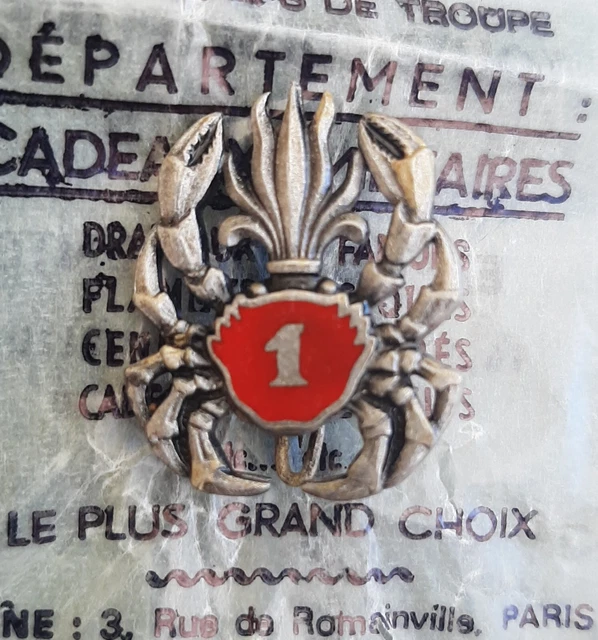 INSIGNE 1° GRPT Amphibie 1° REC Indochine LÉGION ÉTRANGÈRE Retirage ...