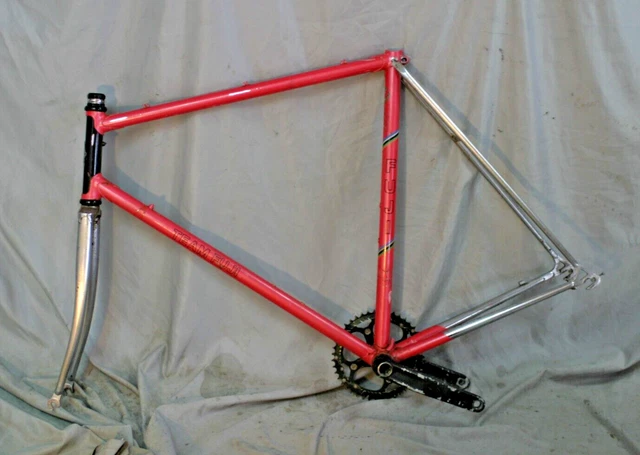 1984 FUJI TEAM Vintage Racing Road Bike Frame Large 58cm Lugged Steel ...