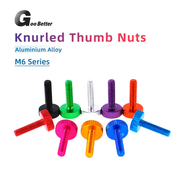 M5 COLOR BOLTS Knurled Flat Head Thumb Screws PC Case Screws Hand Turn ...