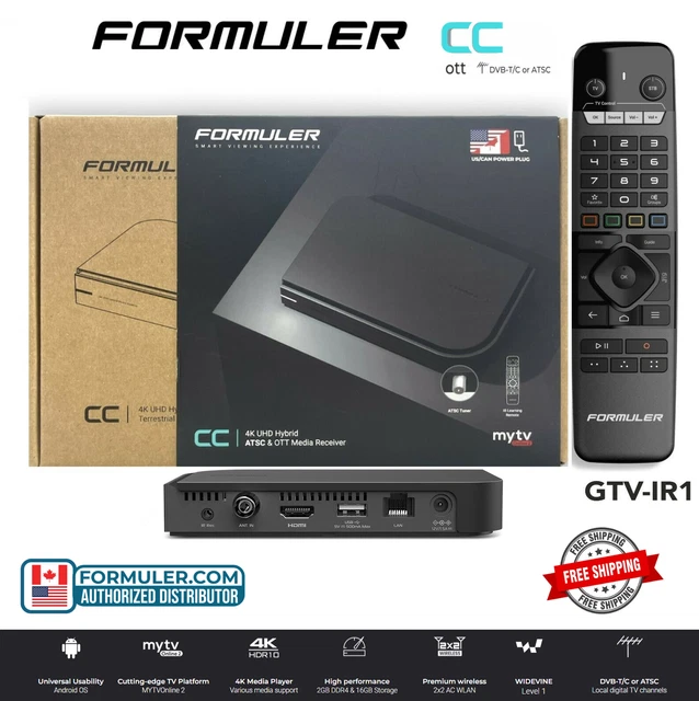 (OPEN BOX) FORMULER CC Android-based OTT 4K Streamer - Bonus Indoor ...