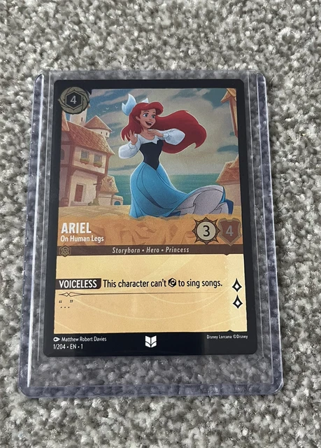 ARIEL ON HUMAN Legs - Disney Lorcana Trading Card Foil/Holo Super Rare ...