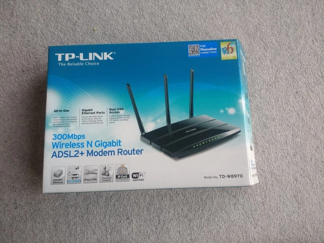 TP-LINK TD-W8970 300 Mbps wireless N Gigabit ADSL2+ modem router EUR 6 ...