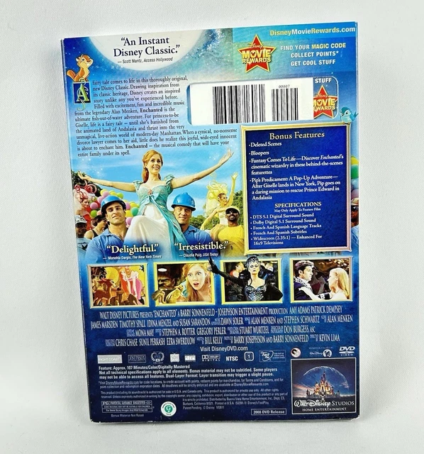 DISNEY ENCHANTED WIDESCREEN (DVD, 2007) with Slipcover **New Sealed ...