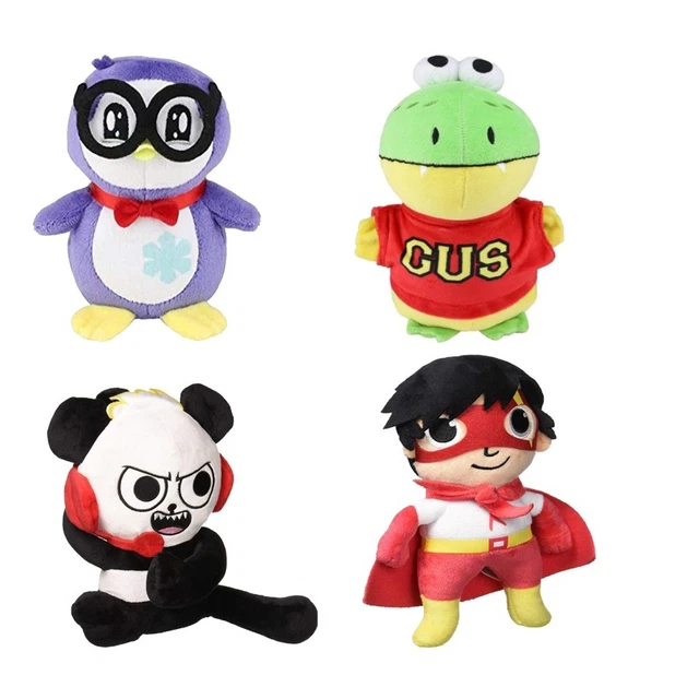 1-4*RYAN TOYS REVIEW Plush Toys Ryan’s World Moe Dinosaur Panda Penguin ...