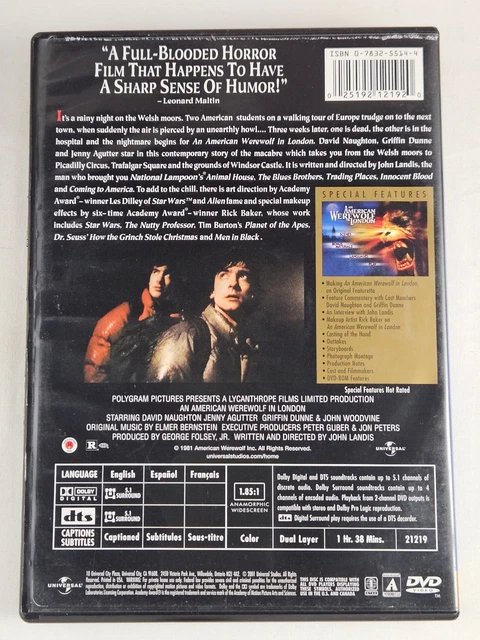 AN AMERICAN WEREWOLF In London DVD - Region 1 - VGC £8.24 - PicClick UK