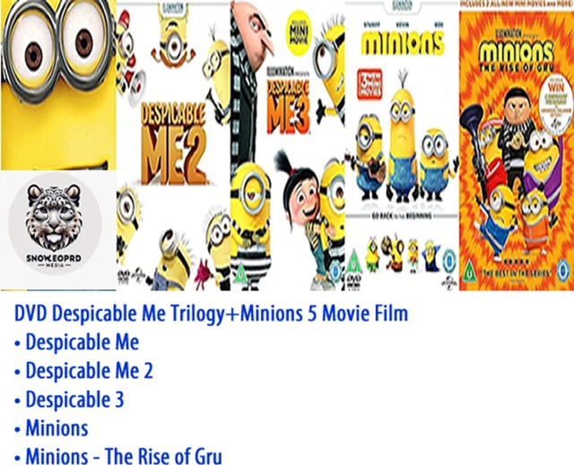 DVD DESPICABLE ME Trilogy+Minions 5 Movie Film Collection dispecable ...