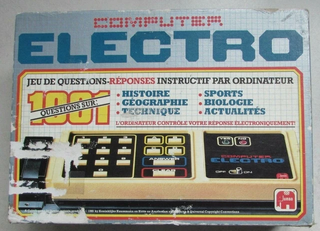 COMPUTER ELECTRO JUMBO 1981 Jeux de questions-réponses instructif par ordinateur EUR 15,00 ...