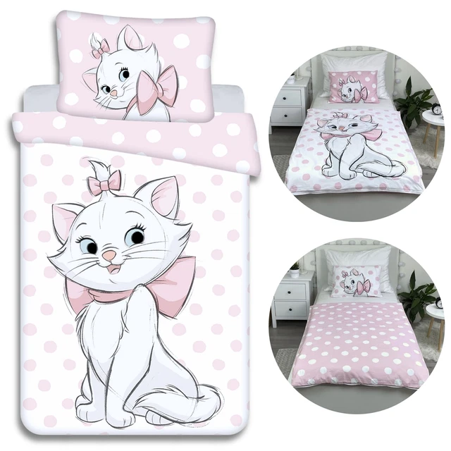 DISNEY MARIE CAT Ensemble de linge de lit zippé pour enfants 100x135 cm ...