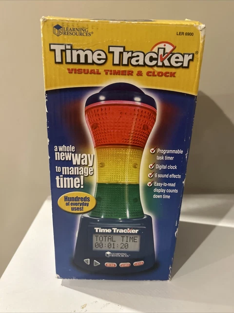 LEARNING RESOURCES TIME Tracker Visual Timer & Clock Lights & Sound ...