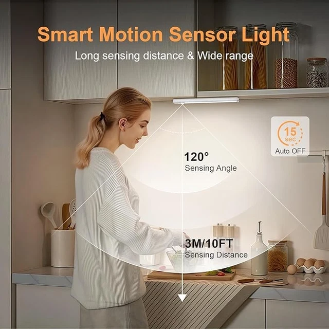 5 PACK UNDER Cupboard LED Kitchen Lights Motion Sensor Rechargeable £24 ...