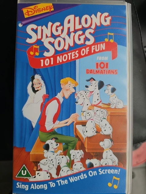 WALT DISNEY SING Along Songs 101 Notes Of Fun Video Tape Excellent ...