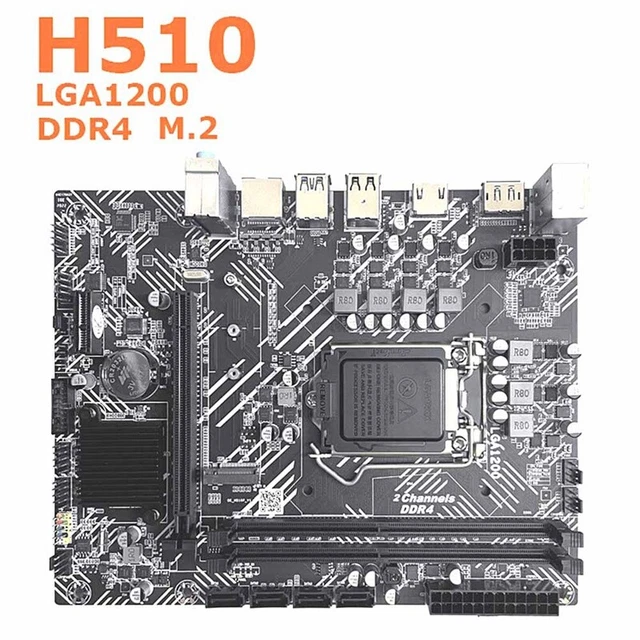 H510 GAMING MOTHERBOARD+SATA Cable+Baffle+Thermal Grease LGA1200 DDR4 ...