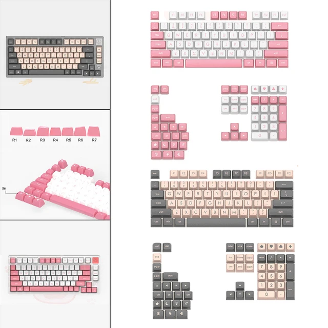 PBT KEYCAPS JSA Profile Ergonomic Keycap Set for Mechanical Gaming ...