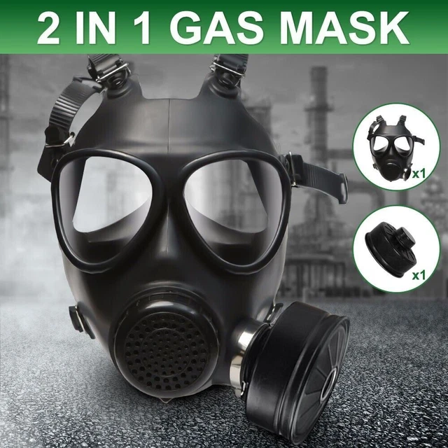 2 IN 1 Gas Mask Soviet Russian Military Full Face Cover Harmful ...