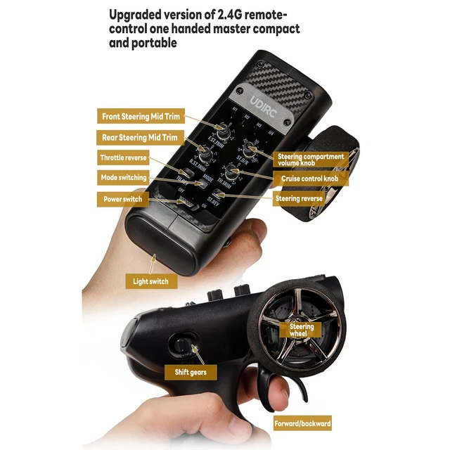 UDIRC 1/24 UCX2405PRO 2.4G 4WD RC Rock Crawler Brushless Motor ESC RTR ...