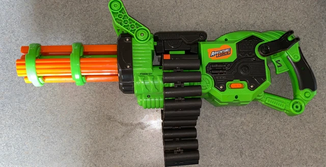 ADVENTURE FORCE MOTORIZED Gattling Machine Gun Rapid Fire Dart Blaster ...