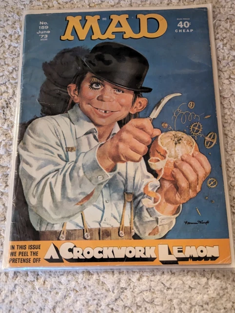 VINTAGE MAD MAGAZINE Comic No.159 June 1973 A Clockwork Orange Spoof £3 ...