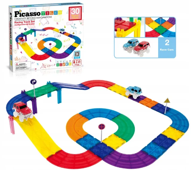 TOR MAGNETYCZNY SAMOCHODOWY (30 elementów) PicassoTiles £54.58 ...