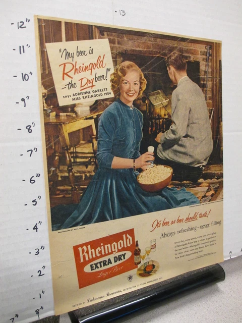 NEWSPAPER AD 1959 Miss RHEINGOLD beer pinup girl Robbin Bain pheasant ...