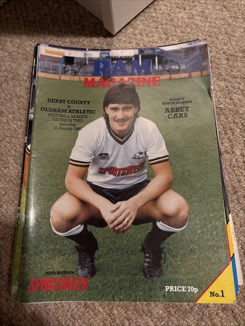DERBY COUNTY RAM Magazine 22 Programmes 1985 Season Bundle Memorabilia ...
