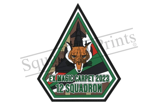12 SQUADRON SPEARHEAD PVC RAF Coningsby Magic Carpet Typhoon Patch ...