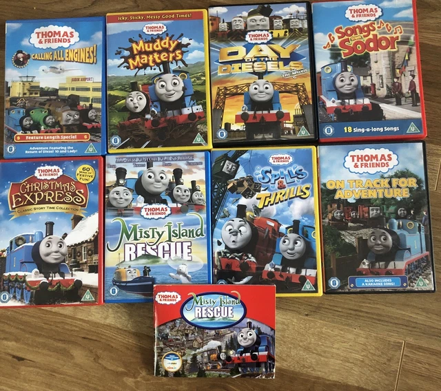THOMAS THE TANK Engine & Friends DVD bundle X 8 + Book Sodor Diesel ...