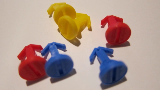 6 STÜCK PLOMBEN/PLOMBE für Techem Heizkostenverteiler rot blau gelb EUR ...