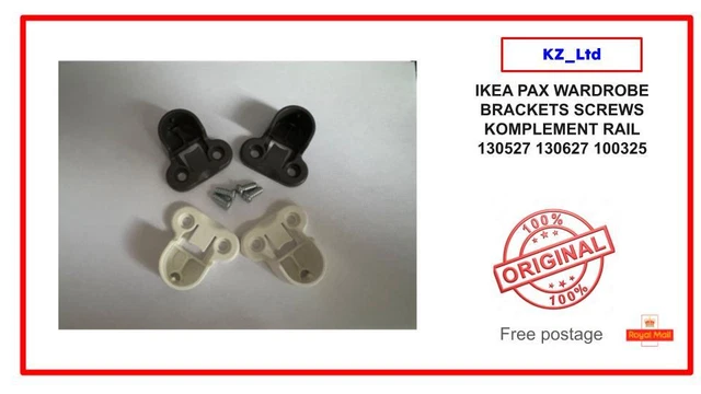 IKEA PAX WARDROBE Brackets Screws Komplement Rail 130527 130627 100325 ...