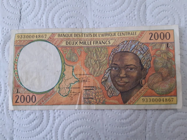 ANCIEN BILLET DE 2000 Francs de la Banque des Etats de l'Afrique ...