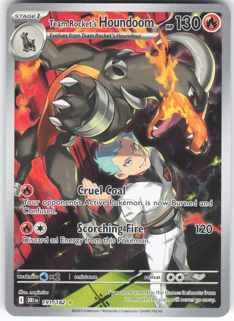 TEAM ROCKET'S HOUNDOOM - Illustration Rare SV10: Destined Rivals 191/ ...