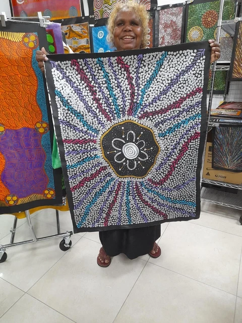 SHARON BUTCHER ABORIGINAL Artist Painting WOMEN'S DREAMING Papunya ...