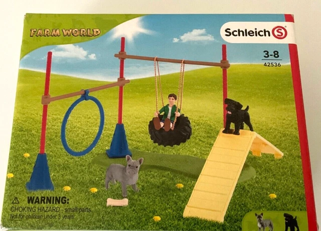 SCHLEICH 42536 PUPPY Agility Training Set Brand New SealedFree UK ...
