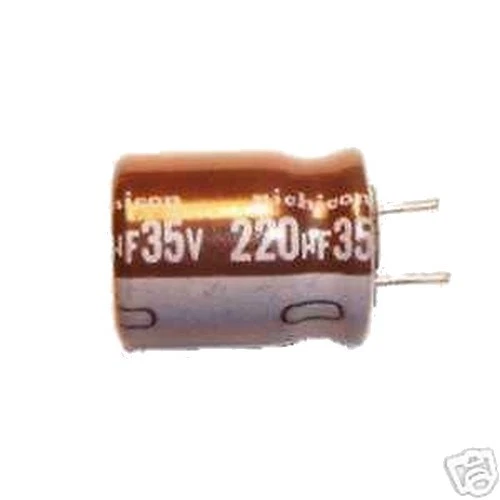 LOT OF 8 Electrolytic Capacitor 220uF 35V 105C Nichicon UPE1V221MPH1CV $1.00 - PicClick CA