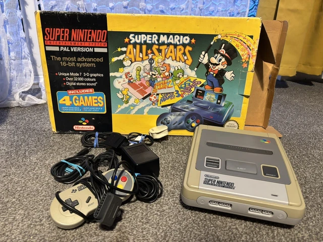 SUPER NINTENDO SNES Console Super Mario All-Stars Version Boxed £177.51 ...