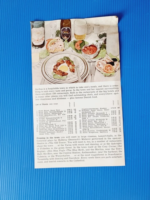 AARHUS DENMARK 50S Vintage Leaflet Tourist Map Brochure Travel Booklet ... AARHUS DENMARK 50S Vintage Leaflet Tourist Map Brochure Travel Booklet ...