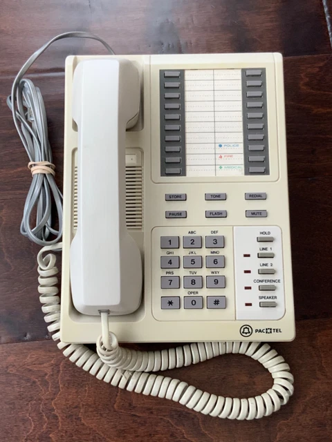 VINTAGE PAC TEL Model FE 5300 Push Button Phone Desktop Telephone £39. ...