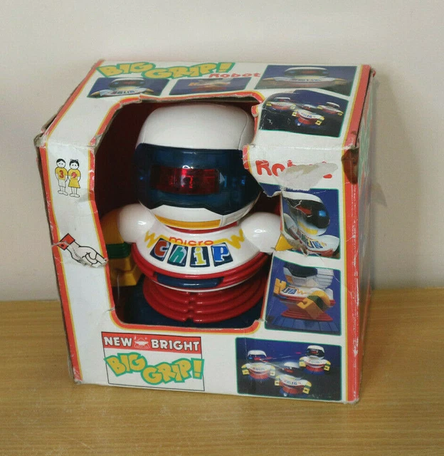 NEW BRIGHT BIG Grip Robot Vintage 1994 Micro CHIP New Damaged Box £23. ...