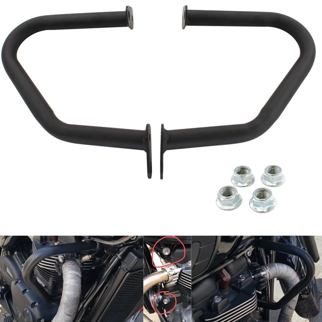 BLACK ENGINE GUARD Crash Bar For Triumph Bonneville T100 T120 2016-2019 ...