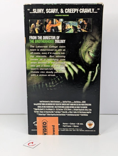 LEECHES! (VHS ASYLUM 2003) OOP Horror David DeCoteau Cult HTF $19.99 ...