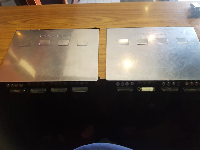 2 AUTOMATICKET VINTAGE cinema ticket machines complete with covers and ...