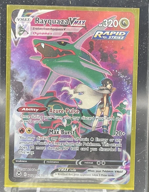 2022 POKÉMON SILVER Tempest RAYQUAZA Vmax Trainer gallery full art # ...