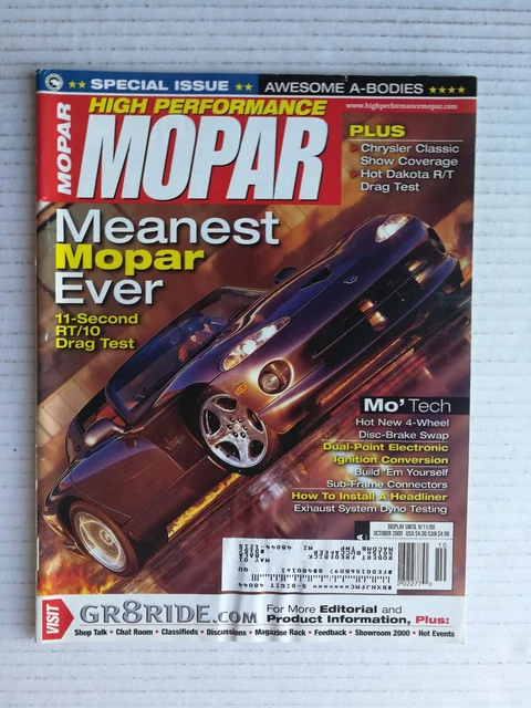 MOPAR HIGH PERFORMANCE Magazine Special Issue October 2000 Meanest ...