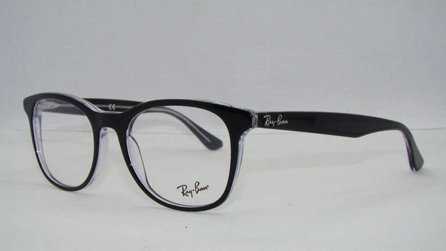 RAY BAN RB 5356 2034 BLACK Glasses Eyeglasses Frames Size 52-19-145 £74 ...