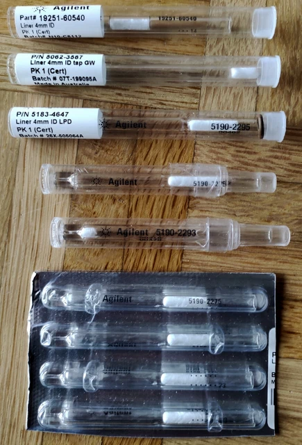 AGILENT GC INERT liner split low pressure drop glass wool deactivated ...