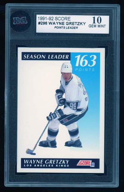 WAYNE GRETZKY 1991-92 Score Canadian English #296 Los Angeles Kings KSA 10 GEM $213.63 - PicClick CA